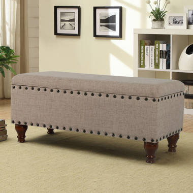 Gourley upholstered flip top storage bench store